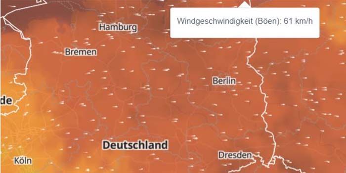 Interaktive Karte: Diese Windgeschwindigkeit trifft deine Region ...